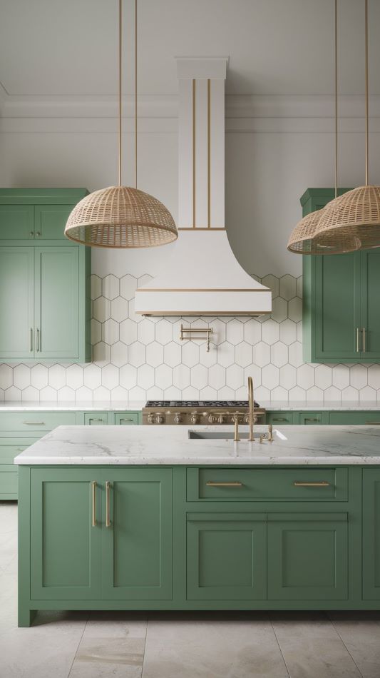 Top 10 Gorgeous Green Kitchen Cabinet Paints: Trendy Shades from ...