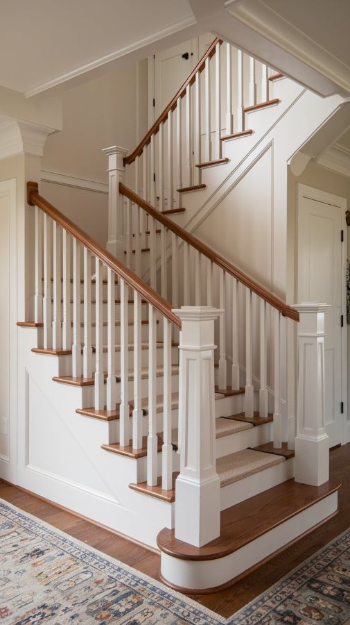 15 Farmhouse Stair Railing Ideas to Transform Your Entryway - KITCHEN ...