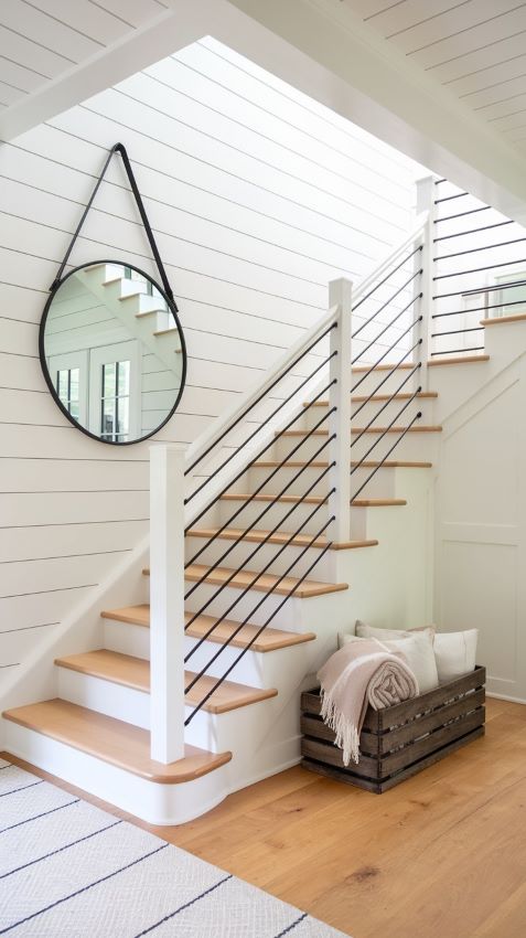 15 Farmhouse Stair Railing Ideas to Transform Your Entryway - KITCHEN ...